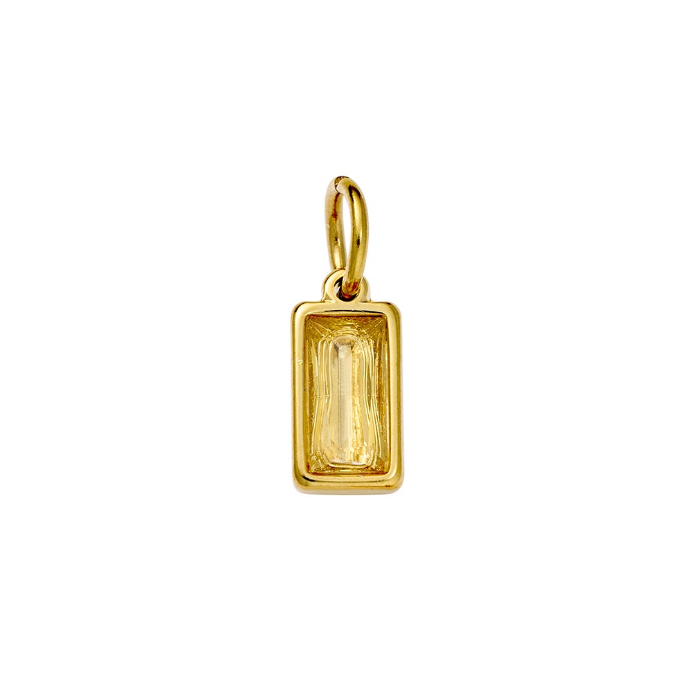 Yellow Long Rectangular Gem Charm | Oak & Haven