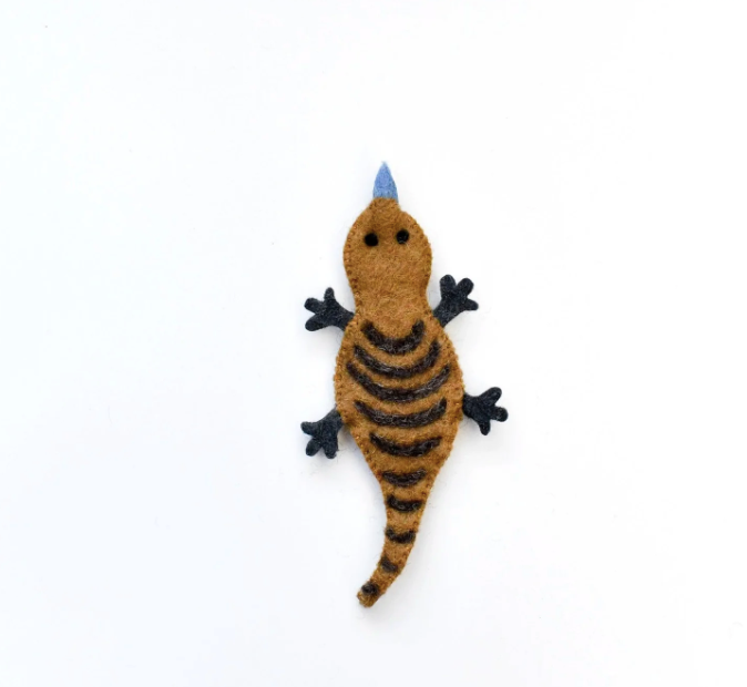 Tara Treasures - Blue Tongue Lizard finger puppet | Oak & Haven